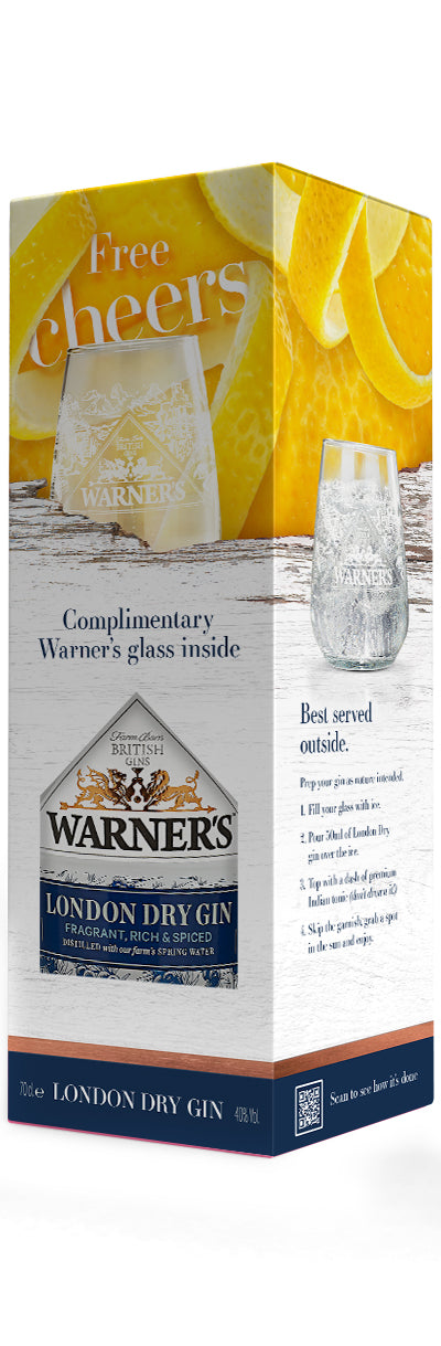 Warner's London Dry Gin 70cl with FREE Tumbler – Warner's Distillery Ltd